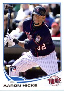 2013 topps #346 aaron hicks twins mlb baseball card (rc – rookie card) nm-mt