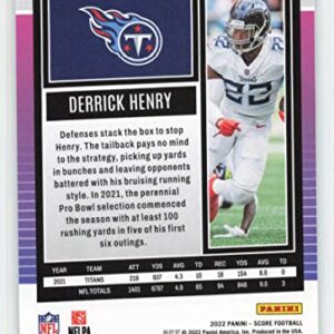 2022 Score #31 Derrick Henry Tennessee Titans NFL Football Trading Card