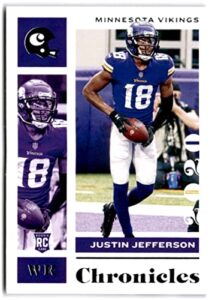 2020 chronicles base #62 justin jefferson rc rookie minnesota vikings