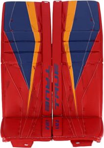 jordan binnington st. louis blues game-used red goalie pads from the 2021 nhl season – other game used nhl items