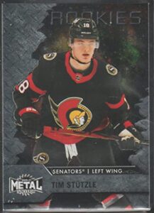 2020-21 skybox metal universe #140 tim stutzle rc rookie card ottawa senators official nhl hockey trading card in raw (nm or better) condition