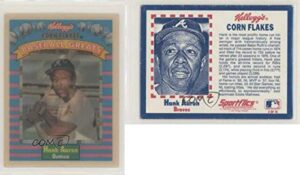 hank aaron 1991 kellogg’s corn flakes baseball greats 3d baseball card #2