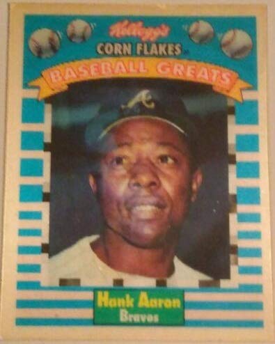 Hank Aaron 1991 Kellogg’s Corn Flakes Baseball Greats 3D Baseball Card #2