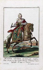 maria anna, archiducissa austriµ, nata ao. 1718 d. 14 sept. caroli principis lotharing. conjux. desponsata ao. 1744. d. 7. januari.