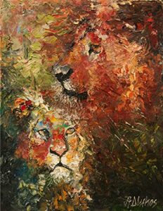 (sold) kaitiaki ❤ – new for 2019 the pride guardian lion by internationally renown painter andre dluhos