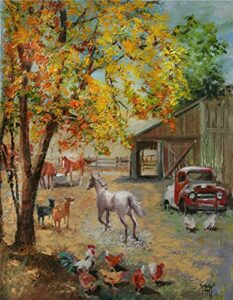 sold the old place, rural countryside america barn by internationally renown artist yary dluhos