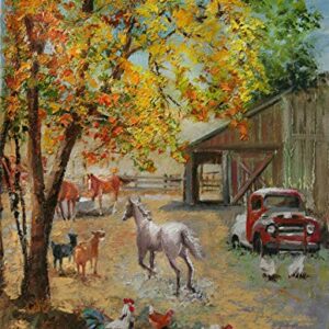 SOLD The Old Place, Rural Countryside America Barn By Internationally Renown Artist Yary Dluhos