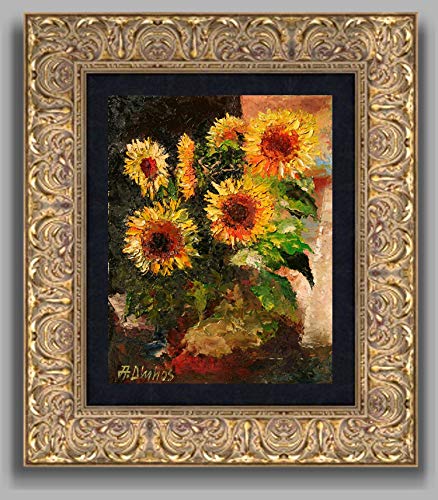 SOLD Let the Sun Shine, Sunflowers By Internationally Renown Painter Andre Dluhos