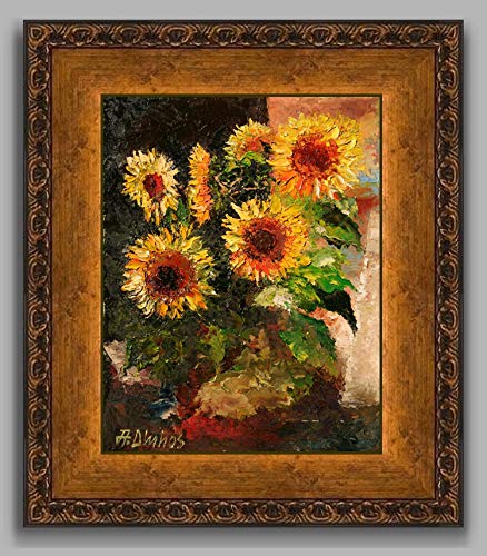 SOLD Let the Sun Shine, Sunflowers By Internationally Renown Painter Andre Dluhos