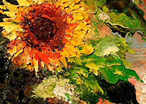 SOLD Let the Sun Shine, Sunflowers By Internationally Renown Painter Andre Dluhos