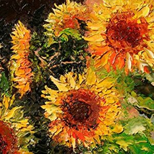 SOLD Let the Sun Shine, Sunflowers By Internationally Renown Painter Andre Dluhos