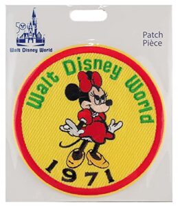 disney parks patch – walt disney world 50th anniversary – minnie mouse round – 1971