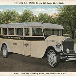 The Gray Line Motor Tours Salt Lake City, Utah UT Original Antique Postcard