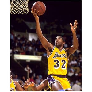 magic johnson in a lay-up 8 x 10 inch photo