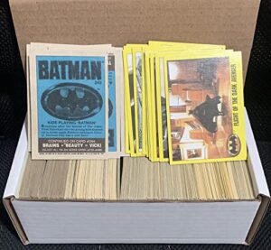 1989 topps/opc batman movie series 2 trading cards – lot over 400 cards