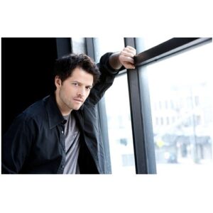 misha collins 8×10 photo supernatural window scene great image