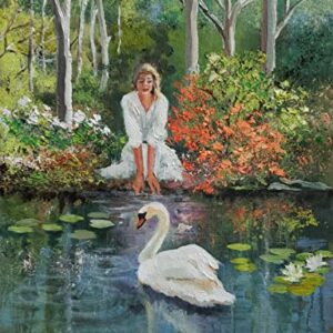 The Reflection, Lily Pond by Internationally Renowned Painter Yary Dluhos