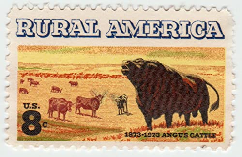 1973 Angus Cattle Rural America Issue 8¢ US Postage Stamp