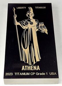 athena 1 pound titanium art bar | greek gods