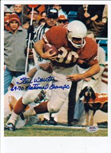 steve worster signed photo 8×10 autographed longhorns psa/dna