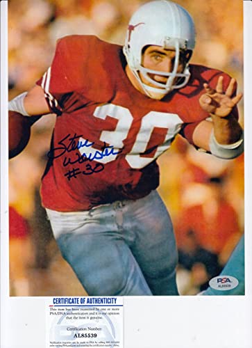 Steve Worster Signed Photo 8x10 Autographed Longhorns PSA/DNA