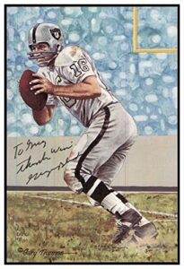 george blanda signed goal line art card glac autographed raiders psa/dna