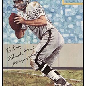 George Blanda Signed Goal Line Art Card GLAC Autographed Raiders PSA/DNA