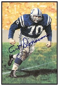 art donovan signed goal line art card glac autographed colts psa/dna