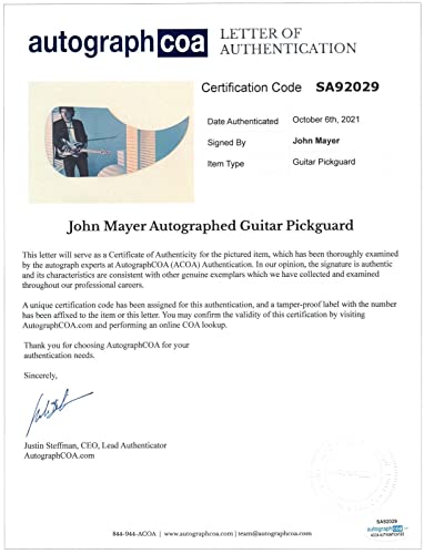 John Mayer Signed Autographed Full Size Acoustic Guitar Dead & Company COA