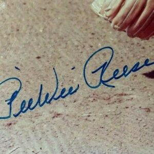 Pee Wee Reese Brooklyn Dodger MLB Hall of Fame Signed 8x10 Photo Plaque