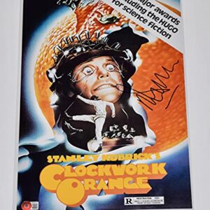 Malcolm McDowell Signed A Clockwork Orange 11x17 Movie Poster Beckett BAS COA