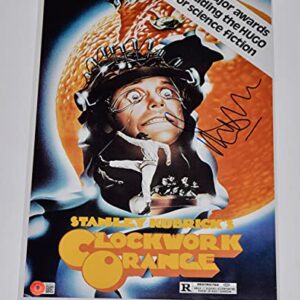 Malcolm McDowell Signed A Clockwork Orange 11x17 Movie Poster Beckett BAS COA