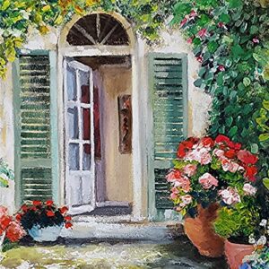 Inviting Entry, Mediterranean Italy Villa by Internationally Renowned Painter Yary Dluhos