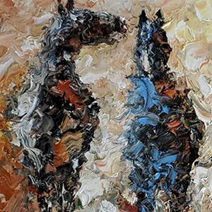 Quaternity, Western Horses By Internationally Renowned Artist Andre Dluhos