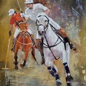 SOLD Number Three, Polo Equestrian by Internationally Renowned Painter Yary Dluhos