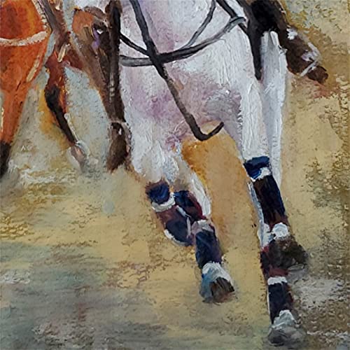 SOLD Number Three, Polo Equestrian by Internationally Renowned Painter Yary Dluhos