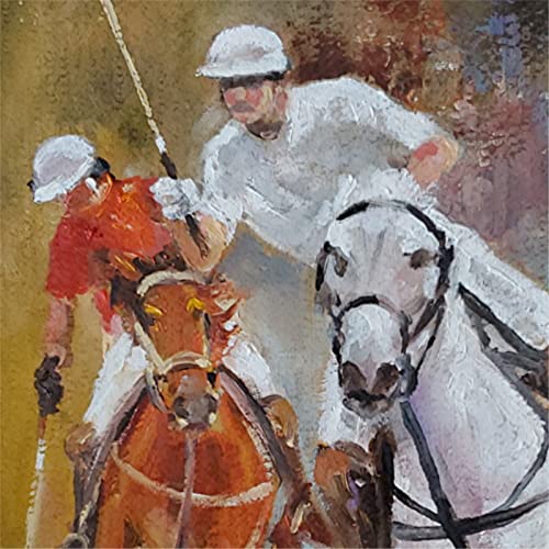 SOLD Number Three, Polo Equestrian by Internationally Renowned Painter Yary Dluhos