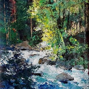 SOLD - Rushing Waters, Landscape by Internationally Renowned Painter Yary Dluhos