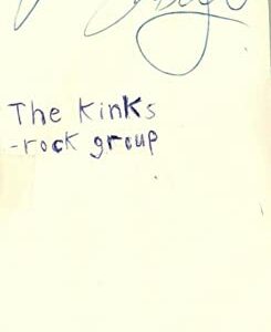 Ian Gibbons Keyboard Player Vocals The Kinks Rock Band Signed Index Card JSA COA