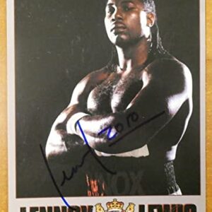 Lennox Lewis Heavyweight Boxing Champion Autographed Signed Card JSA COA