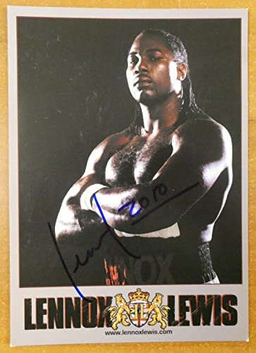 Lennox Lewis Heavyweight Boxing Champion Autographed Signed Card JSA COA