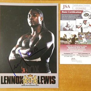 Lennox Lewis Heavyweight Boxing Champion Autographed Signed Card JSA COA