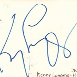 Kenny Loggins Guitarist Singer Loggins Messina Band Signed Index Card JSA COA