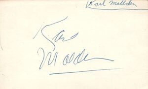 karl malden actor signed 3×5 index card with jsa coa