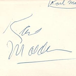 Karl Malden Actor Signed 3x5 Index Card with JSA COA