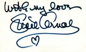 lucie arnaz actress signed 3×5 index card with jsa coa