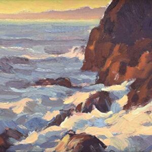 Untitled Seascape by Glenn Dean, Original Oil on Canvas, 9" x 12"