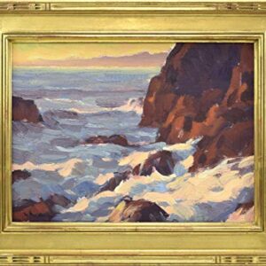 Untitled Seascape by Glenn Dean, Original Oil on Canvas, 9" x 12"