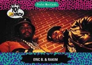 1991 pro set yo mtv raps nonsport #27 eric b. and rakim official music standard sized trading card