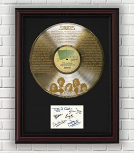 eagles – hotel california cherrywood framed lp ltd legends signature display m4